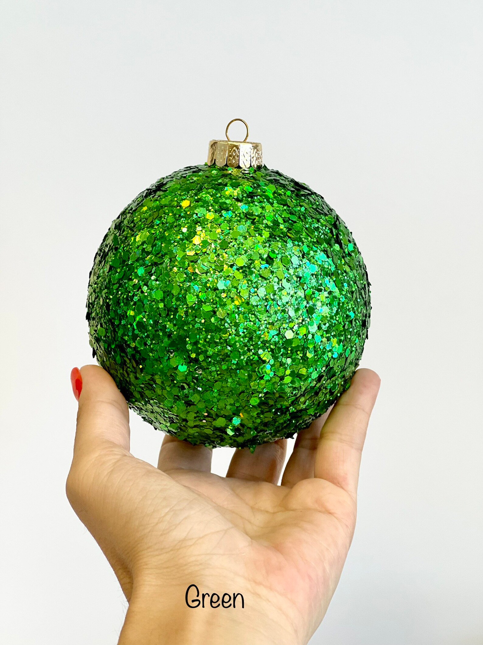 Royal Blue Glitter Christmas Ball Ornament: Handmade Holiday Decor - Etsy