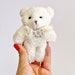 White Teddy Bear Christmas Ornament Christmas Plush Toy Baby - Etsy