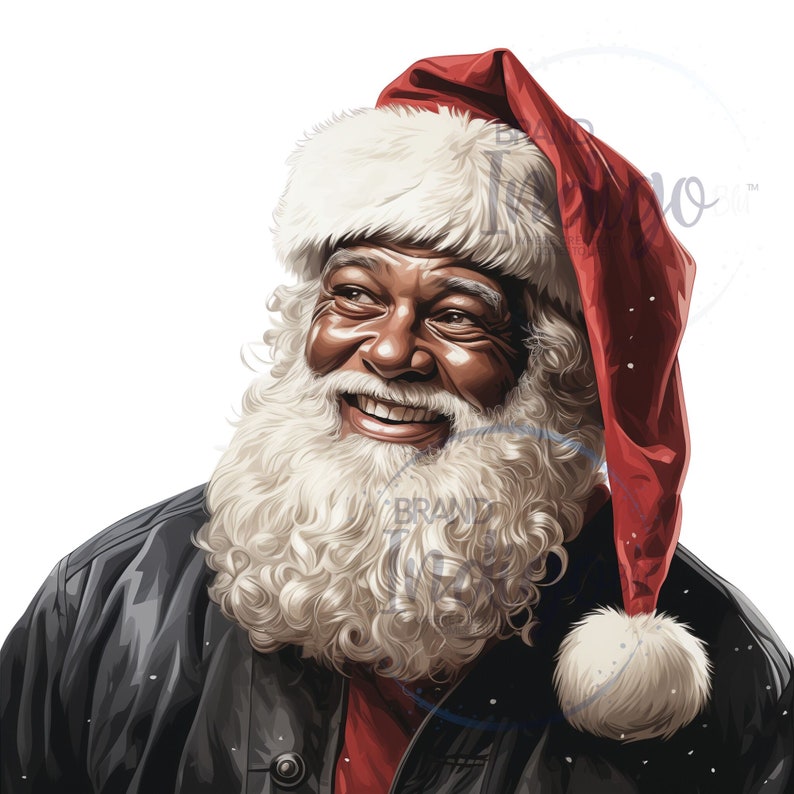 Black Santa Clipart, Black Santa Claus, Afro Santa Png, Winter Png ...