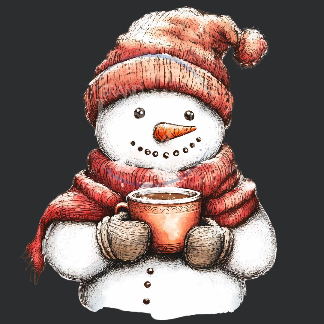 Winter Snowman High Quality Jpgs Digital Download Paper Craft Journal ...