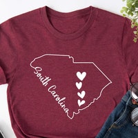 Floral South Carolina Map T-shirt: SC State Pride Tee - Etsy
