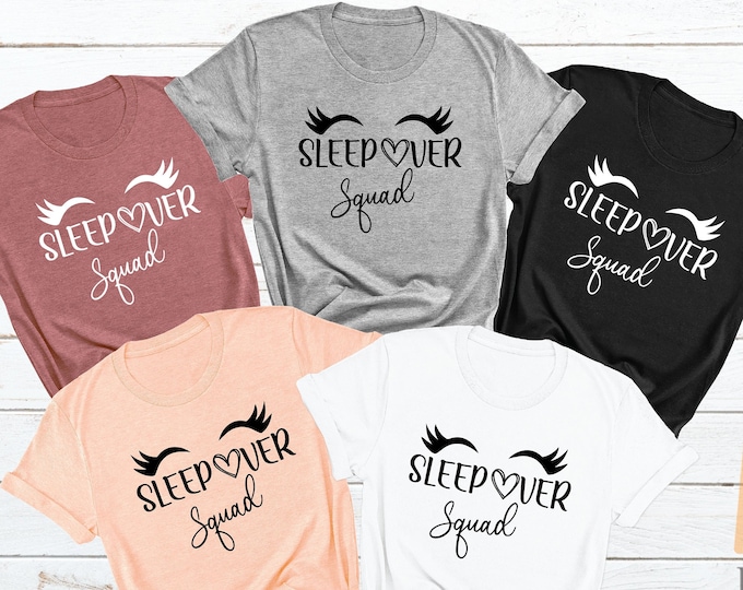 Slumber Party Shirts, Sleepover Squad Shirts , Girls Birthday Party ...