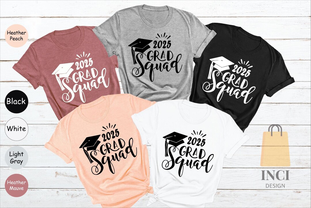 Graduation 2025 Squad Shirt, Family Graduation Shirts, Custom ...