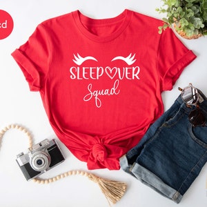 Sleepover Squad Shirts, Slumber Party Shirts, Girls Birthday Party ...