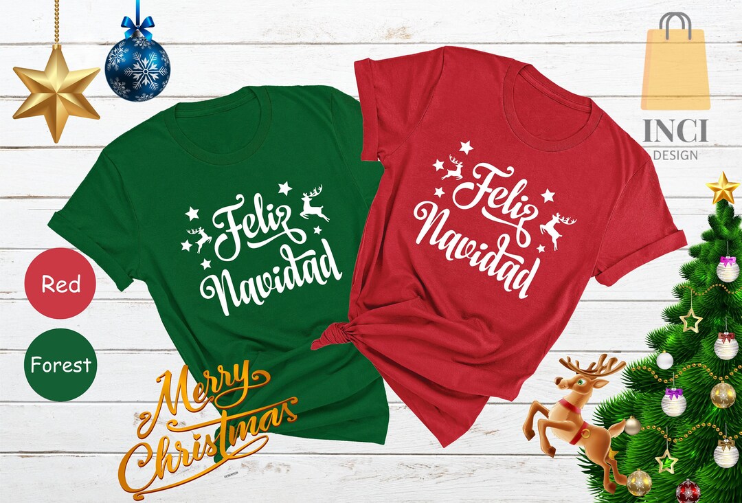Feliz Navidad Shirt, Spanish Christmas Shirt, Christmas Family Matching ...
