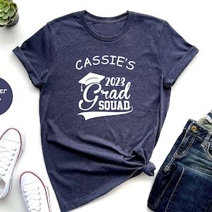 Custom Graduation 2023 Squad Shirt, Family Graduation Shirts, Custom ...