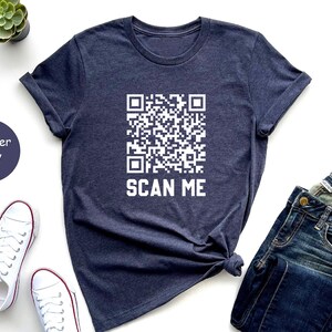 Custom QR Code Shirts, Make It Go to Any Web Address or Link, Scannable ...