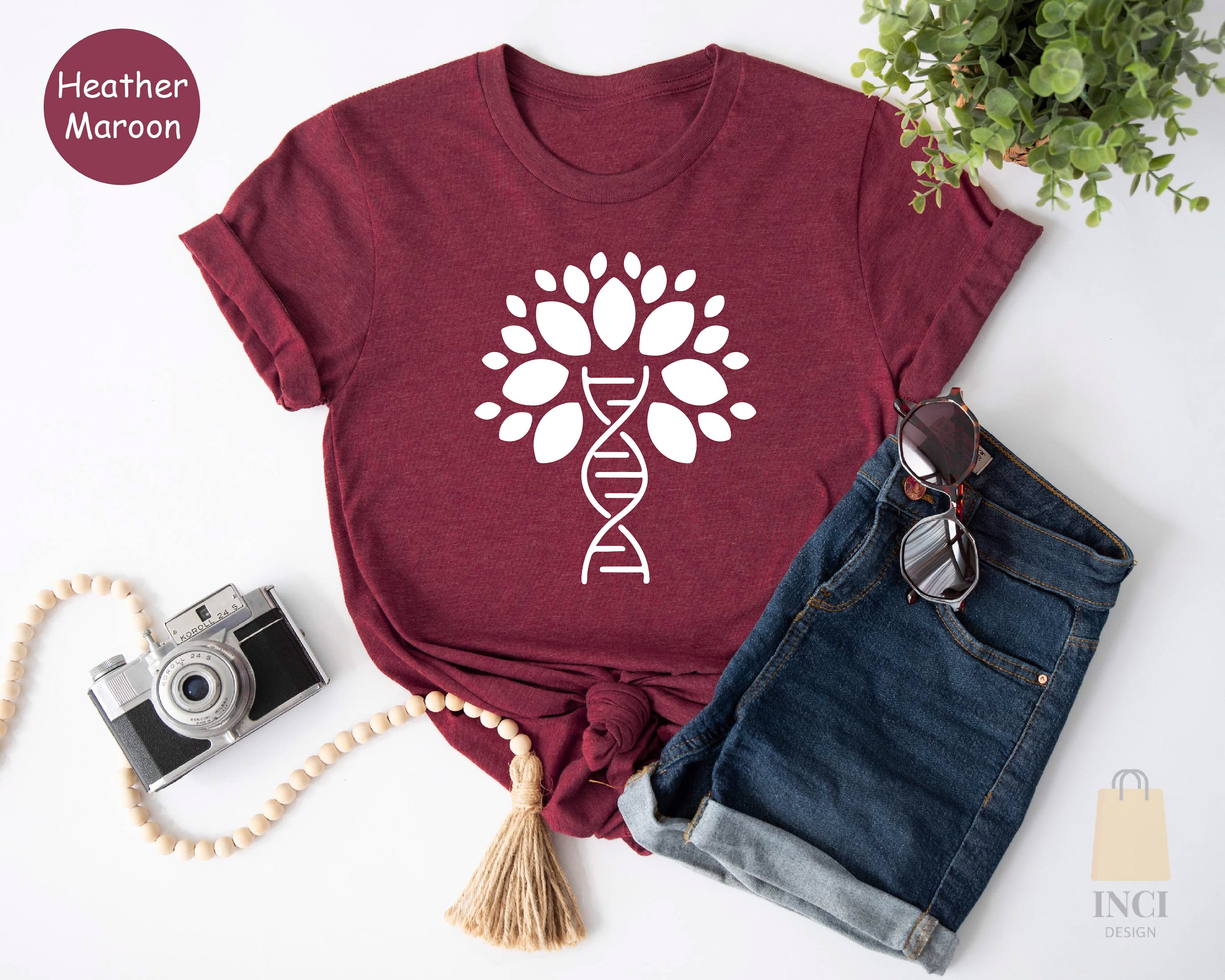 DNA Helix Tree Shirt Genetic Tree Shirt Science Teacher - Etsy
