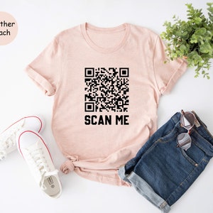 Custom QR Code Shirts, Make It Go to Any Web Address or Link, Scannable ...