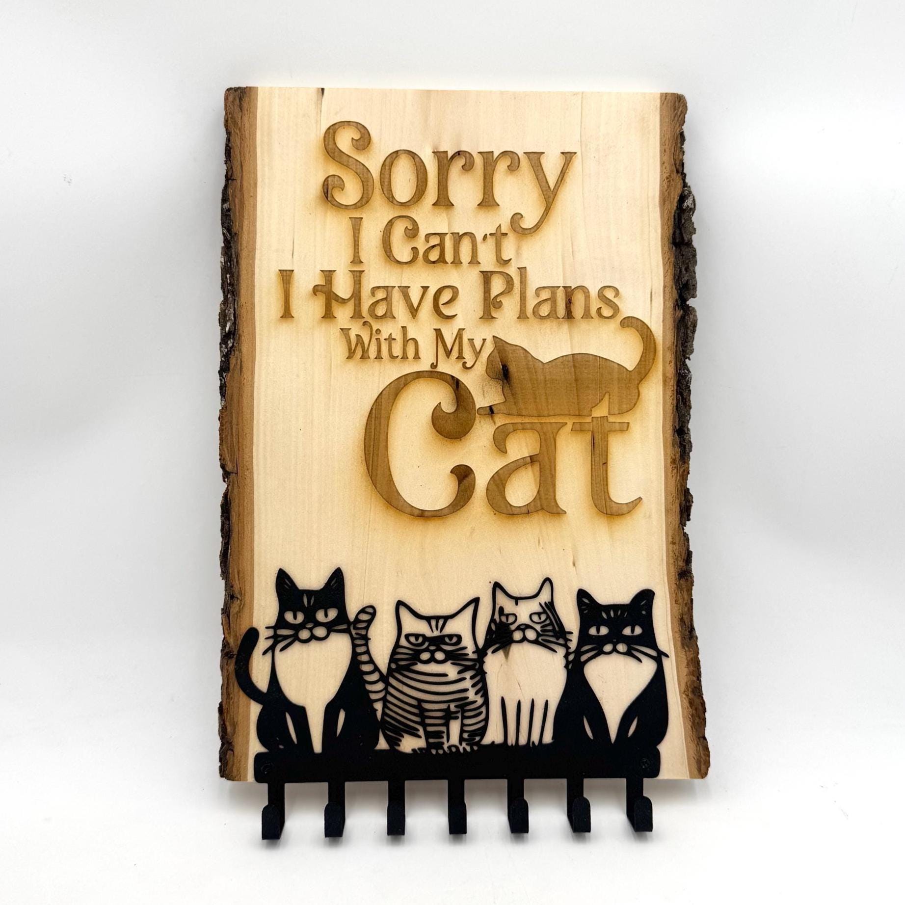 Custom Cat Key Holder Entryway Organizer Wall Mounted Leash Holder ...