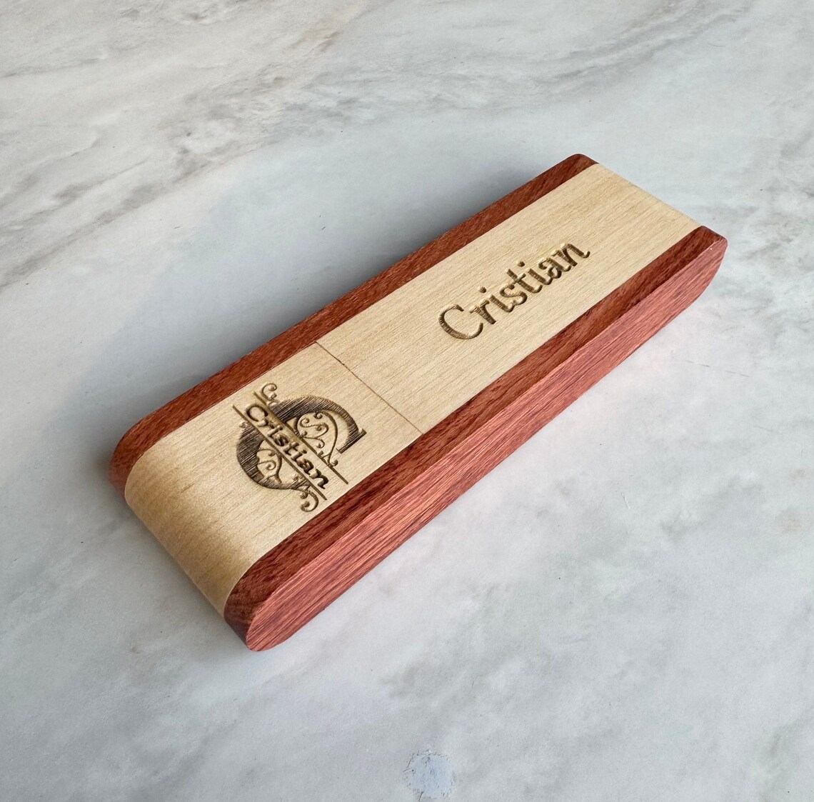Monogrammed Wood Pen Set: Engraved Pen Case & Holder - Etsy