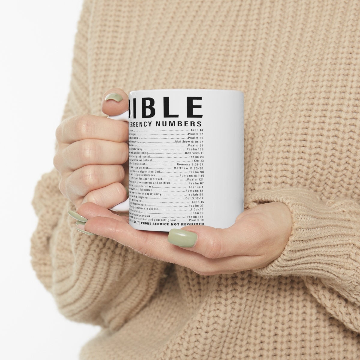 Bible Mug, Emergency Numbers From Bible Ceramic Coffee Mug 11oz - Etsy
