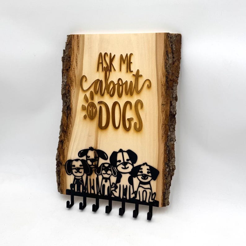 Custom Dog Key Holder Entryway Organizer Wall Mounted Leash Holder ...
