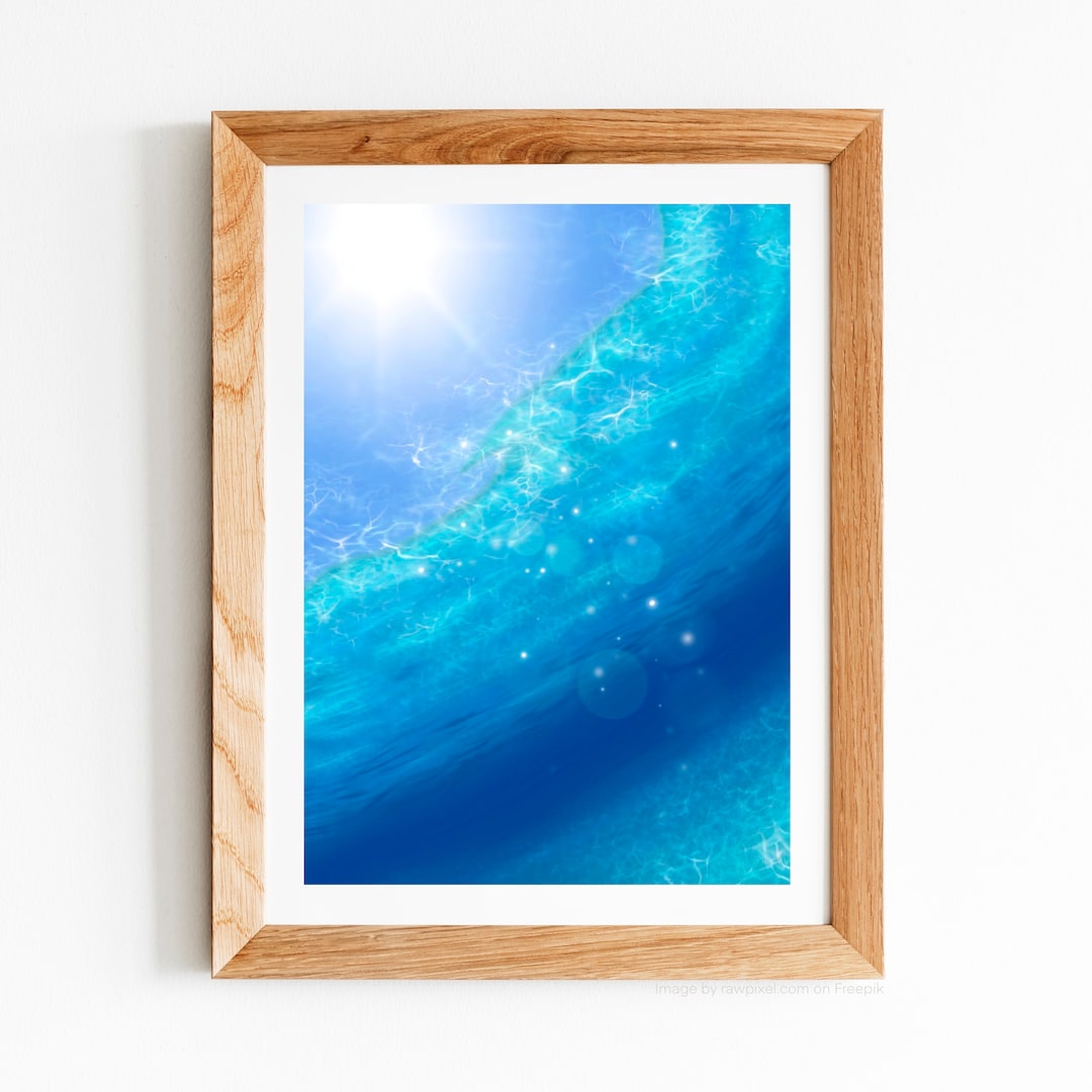 Underwater View Fine Art Print, Ocean Art Print, Coastal Wall Art ...