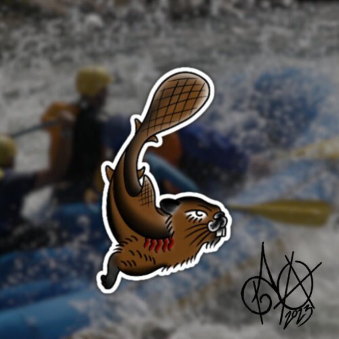 Nantahala River Rafting Sticker Beaver Shark Sticker NC Whitewater ...