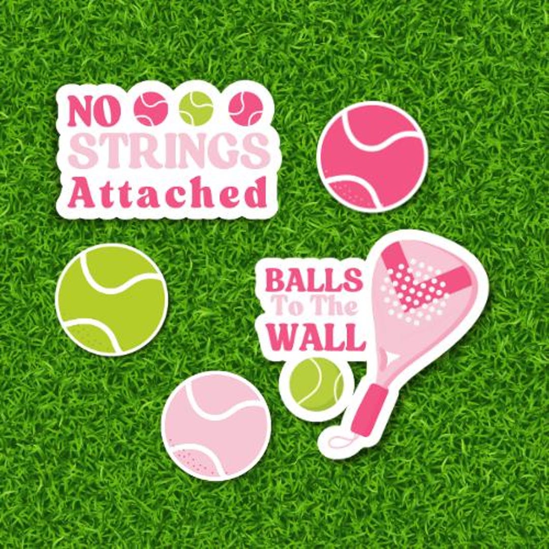 Padel Ball Sticker Set of 5 No Strings Attached Set Padel Gift Padel ...