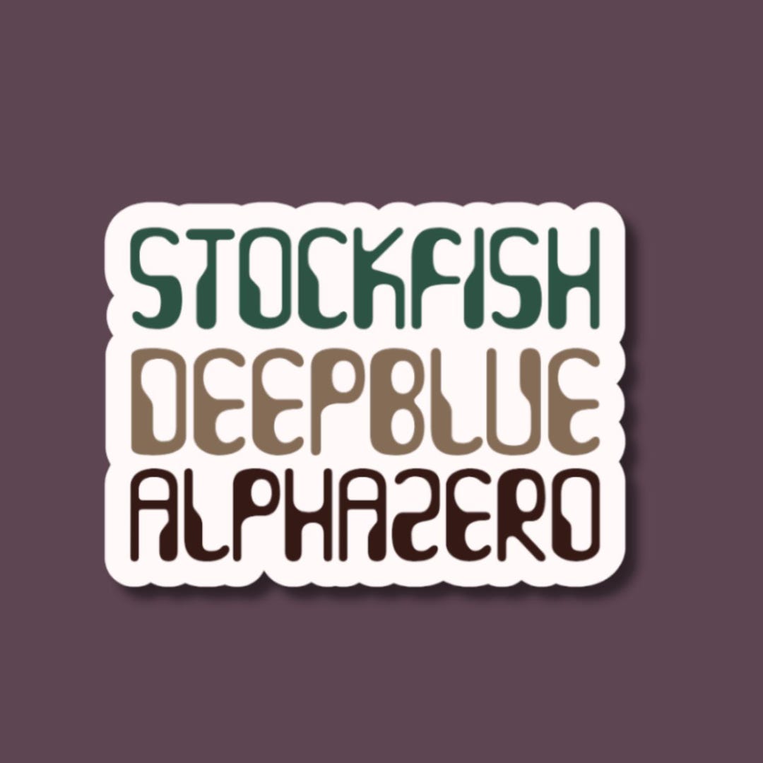 Stockfish Deep Blue Alphazero Sticker, Chess AI Laptop Decal, Computer ...