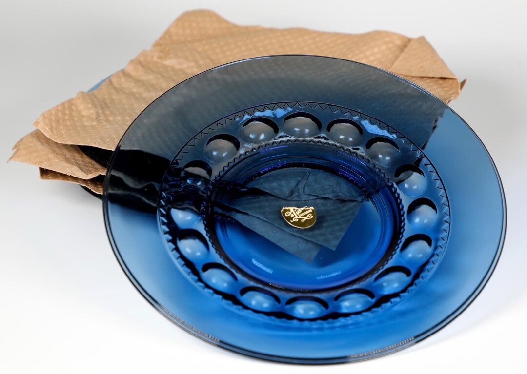 Vintage Tiara Exclusives Imperial Blue Salad Plates - Etsy