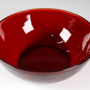 Vintage Ruby Red Glass Bowl - Etsy