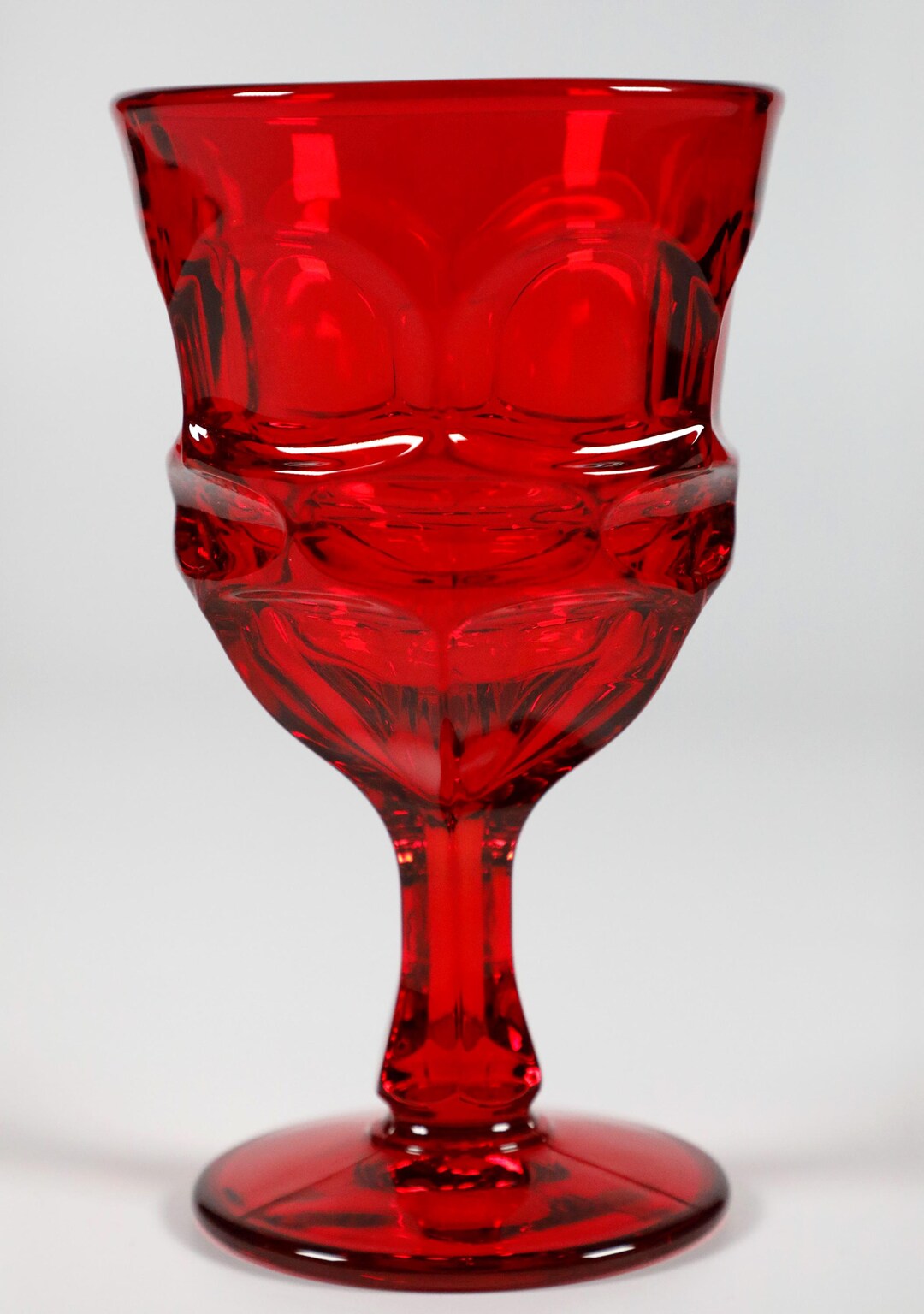 Vintage Fostoria Argus Ruby Red Glass Water Goblets Set of 5 - Etsy