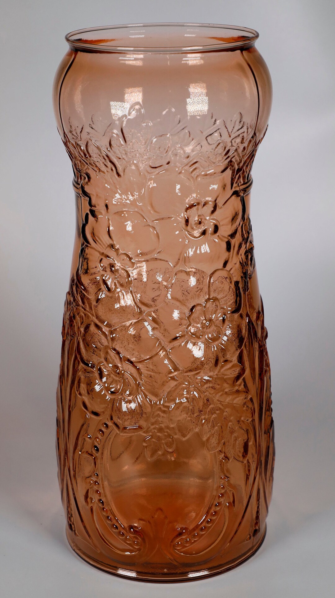 Vintage Tiara Exclusives Rose Pattern Vase in Peach - Etsy
