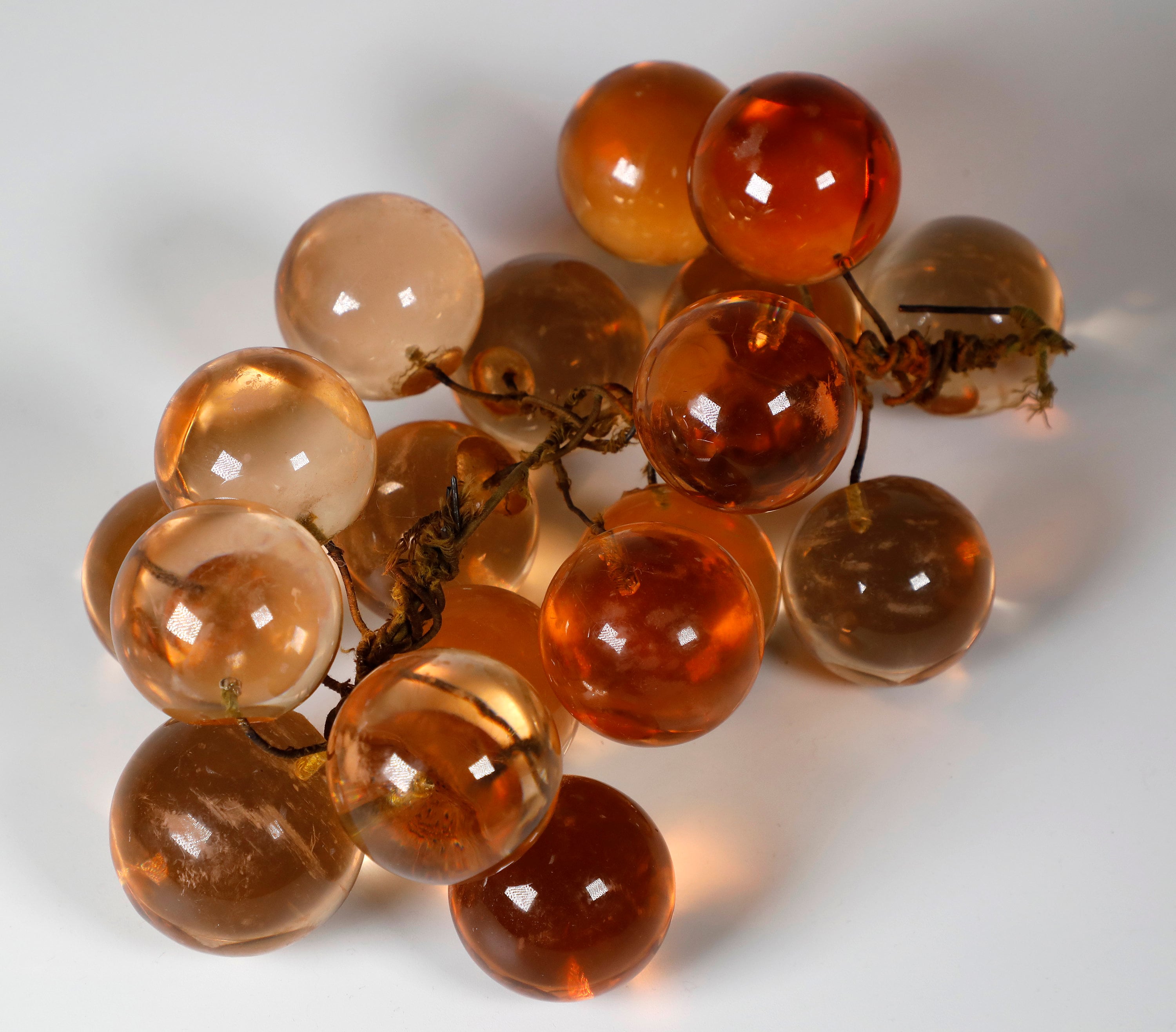 Vintage MCM Amber Lucite Grapes - Etsy