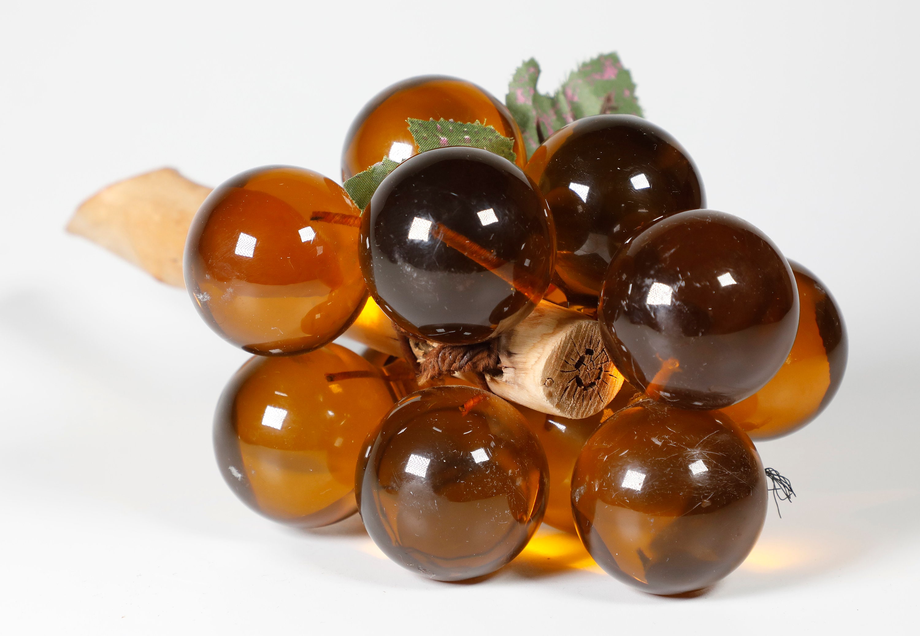 Vintage MCM Amber Lucite Grapes - Etsy
