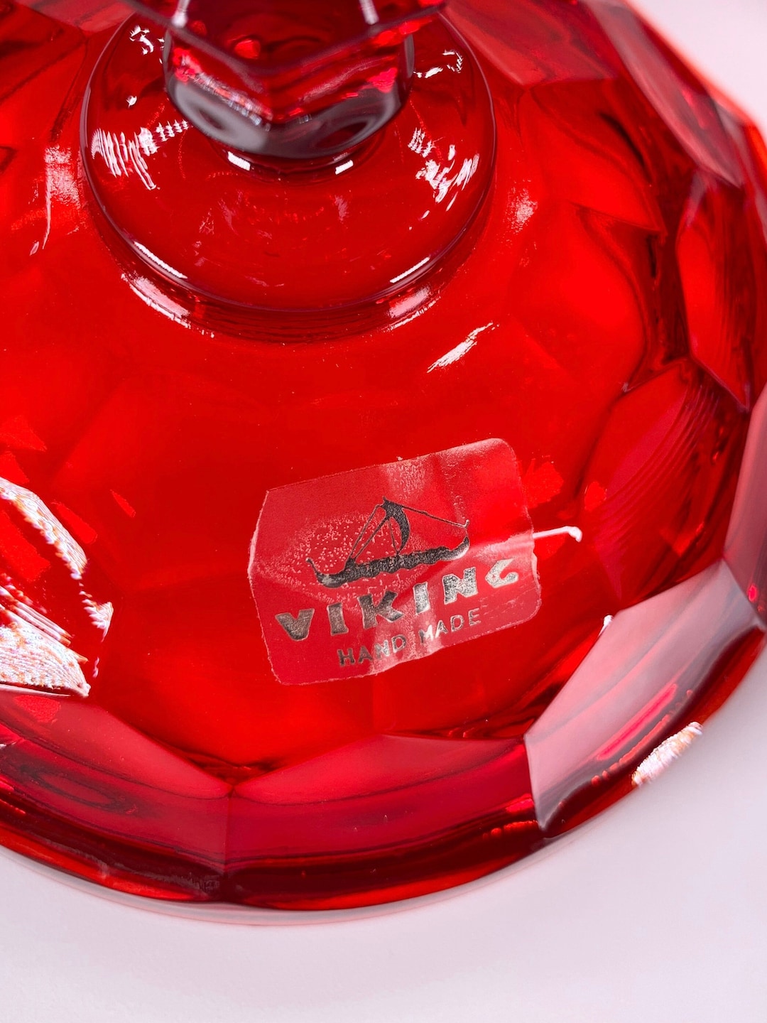 Viking Candy Dish, Ruby Red, Vintage - Etsy