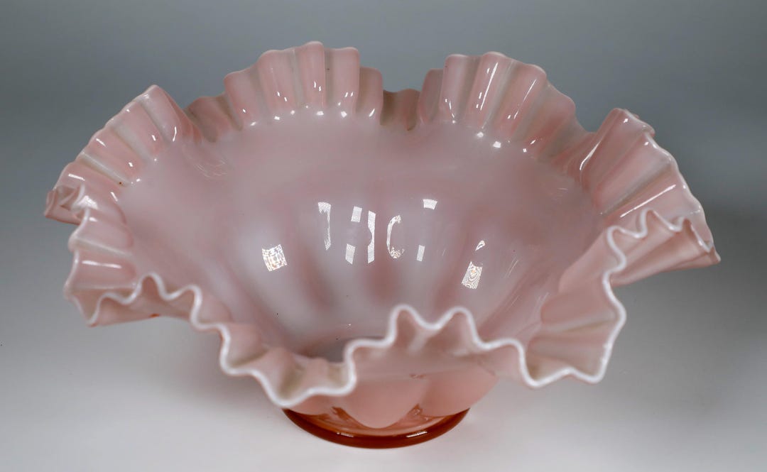 Vintage Fenton Pink Candy Dish - Etsy