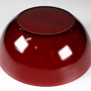 Vintage Ruby Red Glass Bowl - Etsy