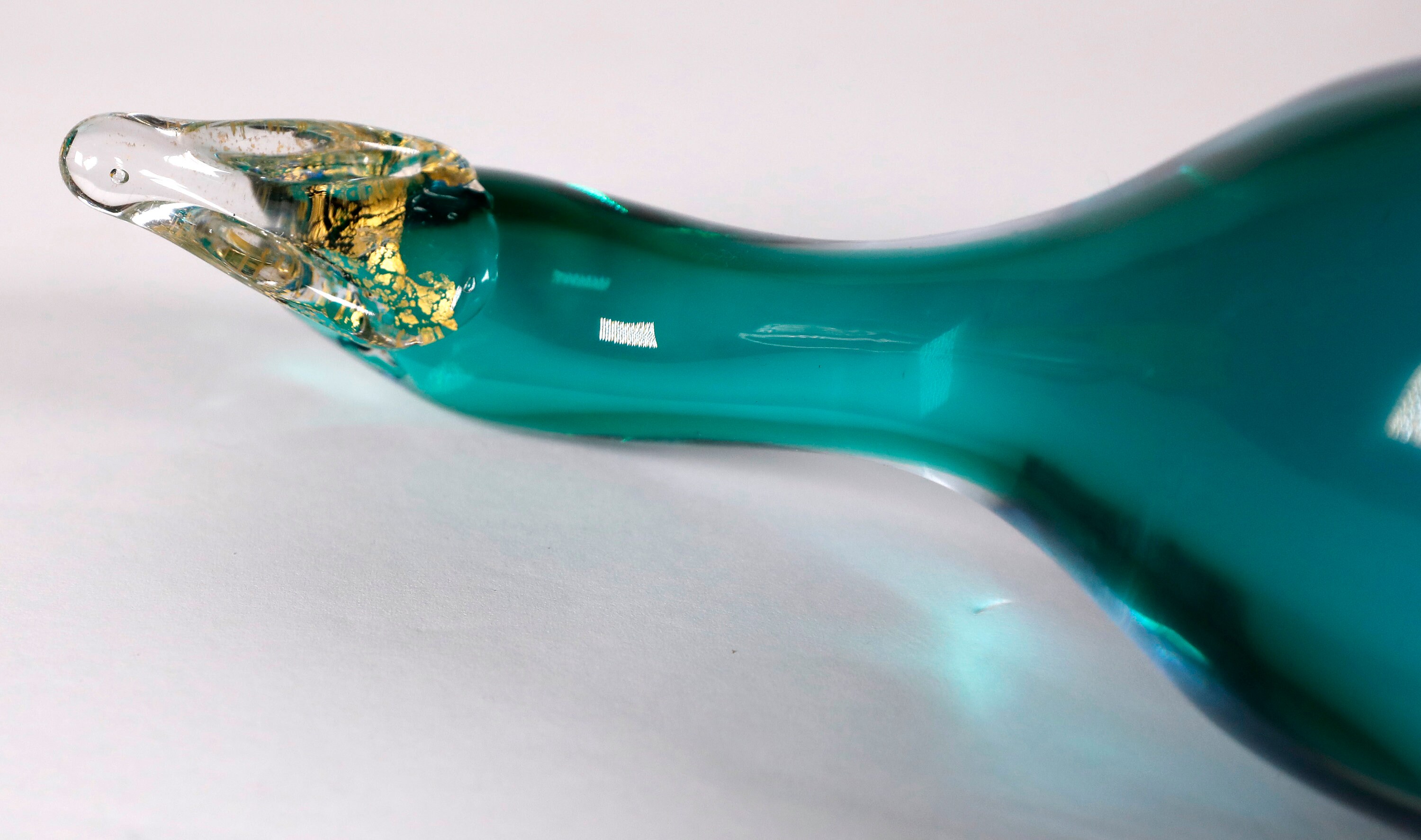 Alfredo Barbini Teal Ducks With Gold Leaf-murano 1965 - Etsy