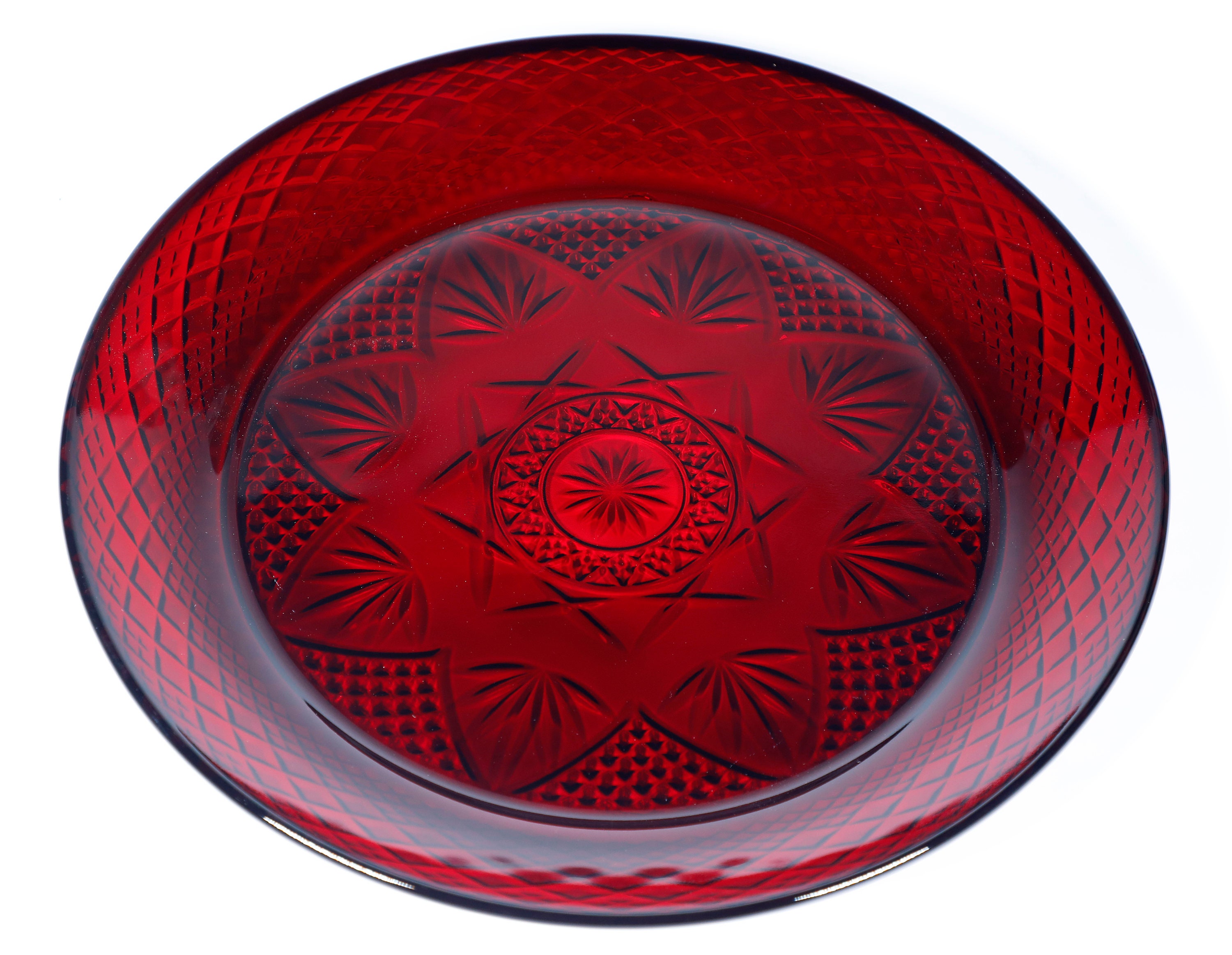 Vintage Cristal D’arques-durand Antique Ruby Red 10" Plate (sold ...