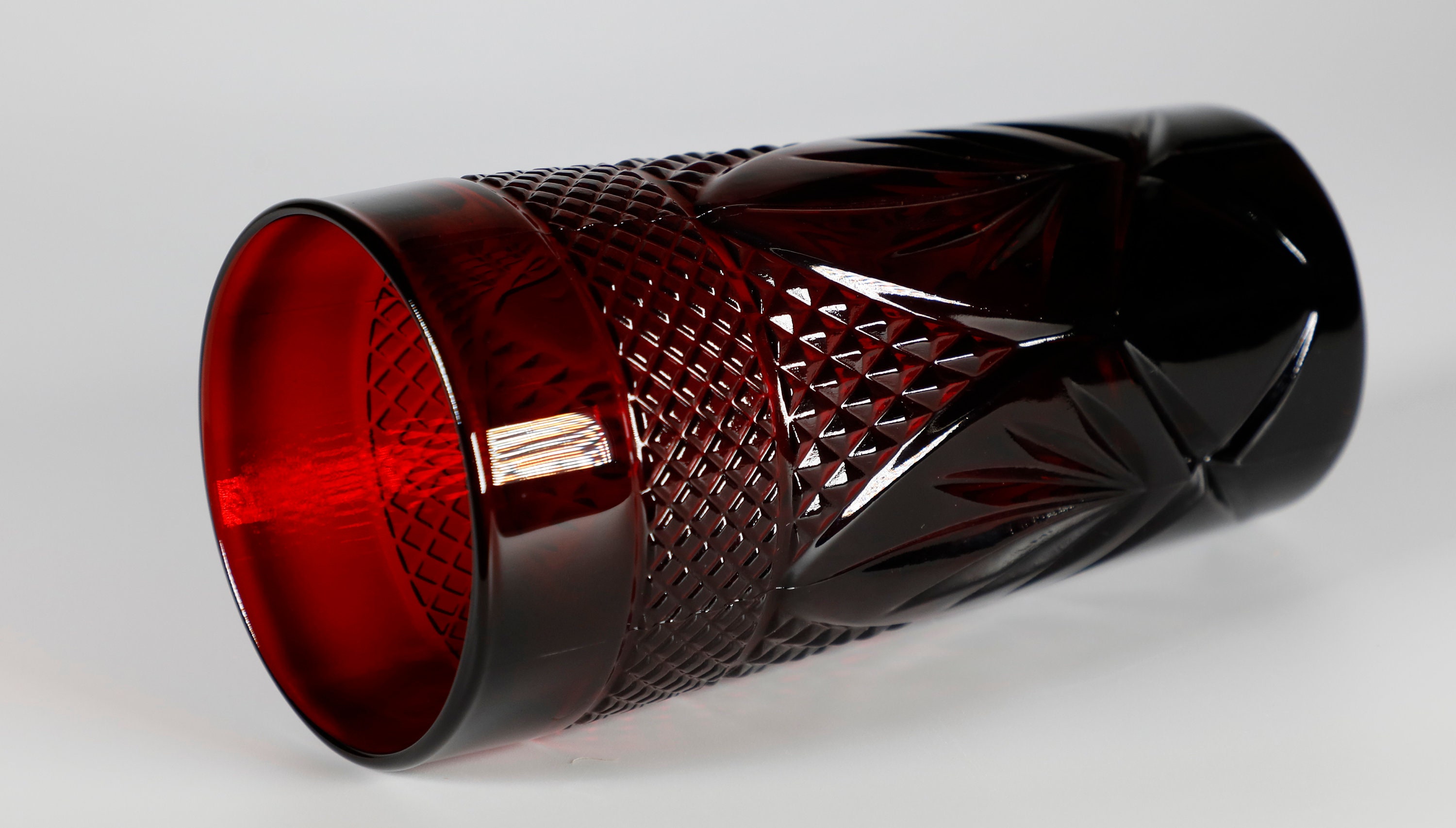 Luminarc Cristal D'arques Durand Ruby Red Drinking Glasses (sold ...