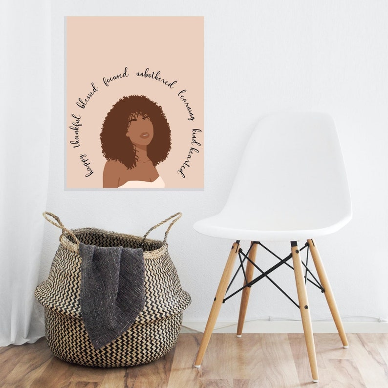 Black Woman Wall Art- Inspirational Quote- Digital Print - Etsy