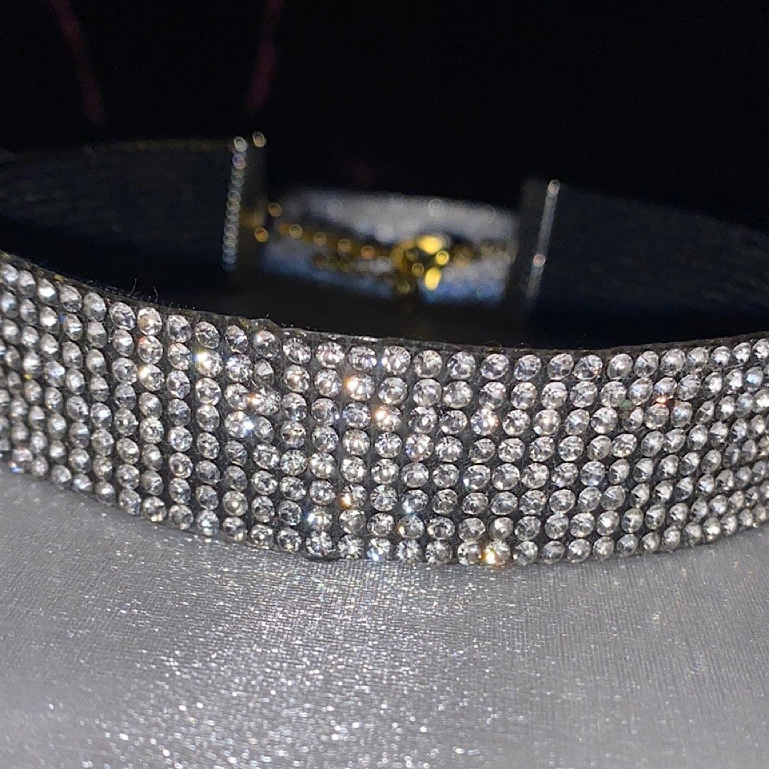 Diamond Stretch Choker | FREE SHIPPING, Handmade, Crystals, Bling ...