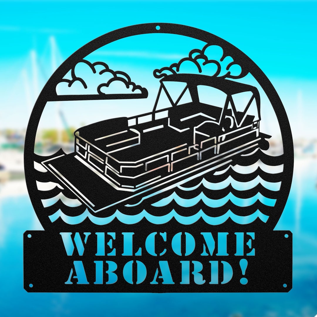 Welcome Aboard Die Cut Metal Sign - Etsy