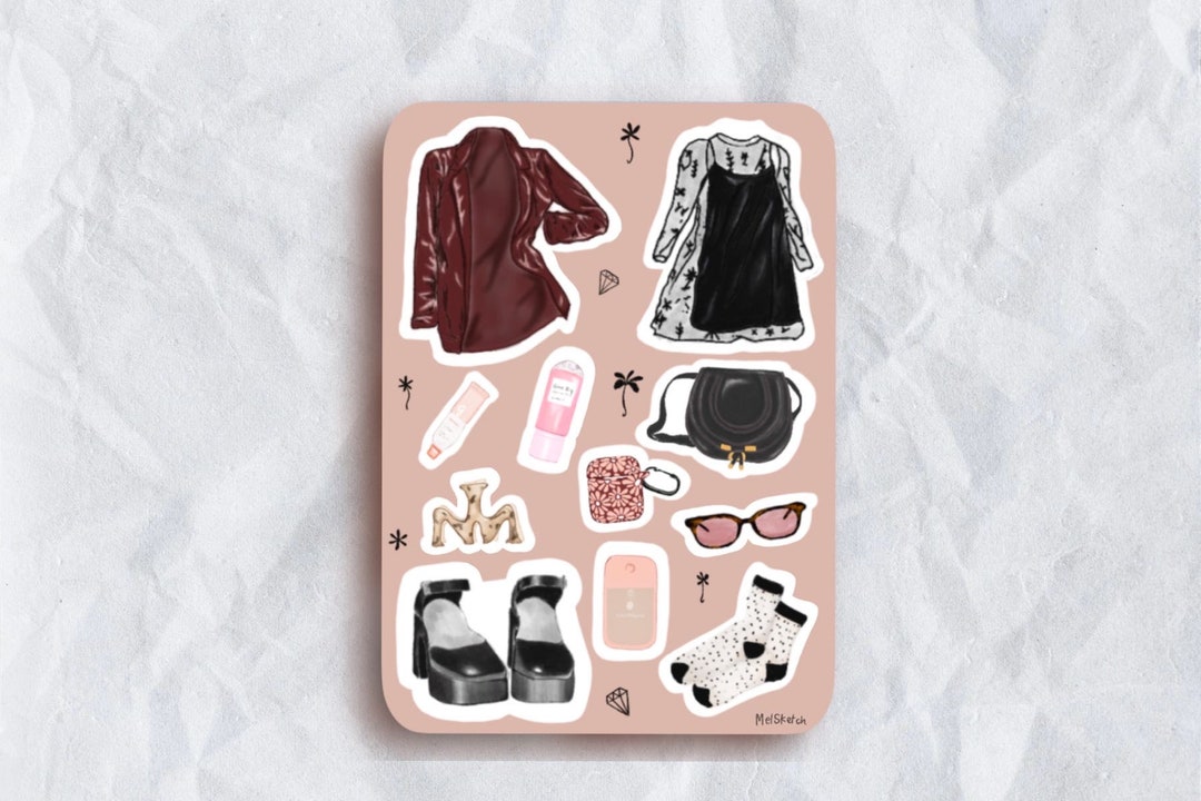 Fashion Sticker Sheet, Cute Girly Sticker Sheet, Fashion Stickers ...