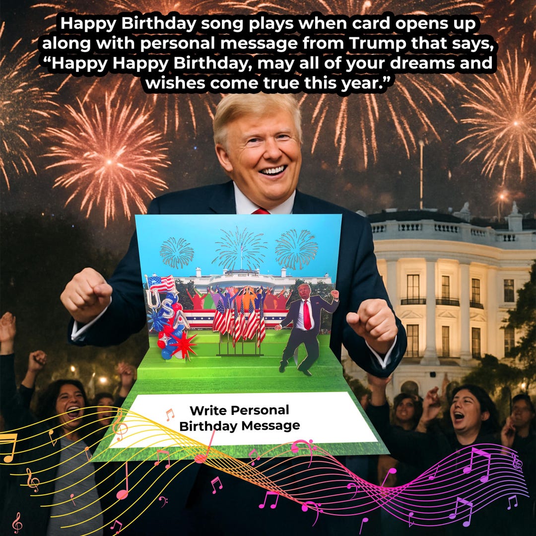 Funny Donald Trump Birthday Card: Fireworks, Lights & Sound - Etsy