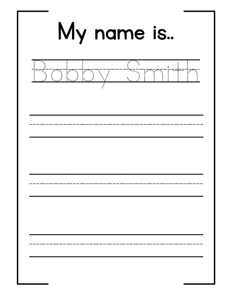 Personalized Name Tracing Worksheet: Handwriting Practice (digital ...
