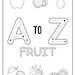 Toddler Fruit Abcs Coloring Activity - Printable Learning Worksheets ...