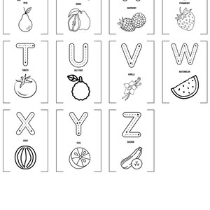 Toddler Fruit Abcs Coloring Activity - Printable Learning Worksheets ...