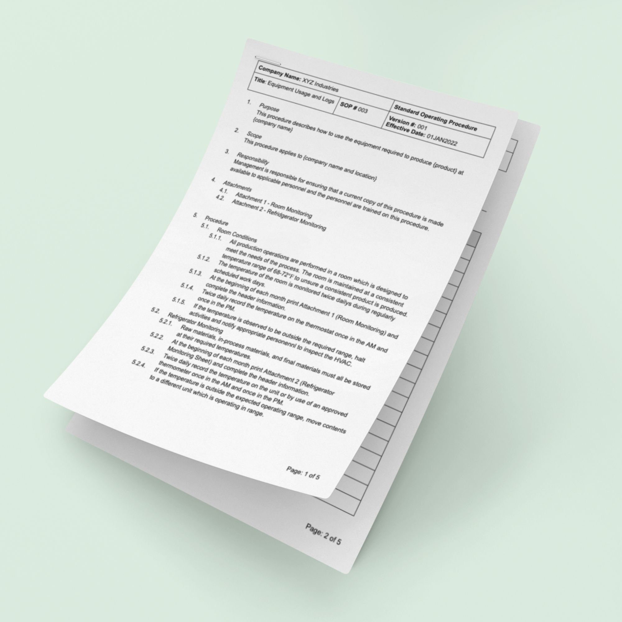 Standard Operating Procedure Template - Download, Customize, and Print ...