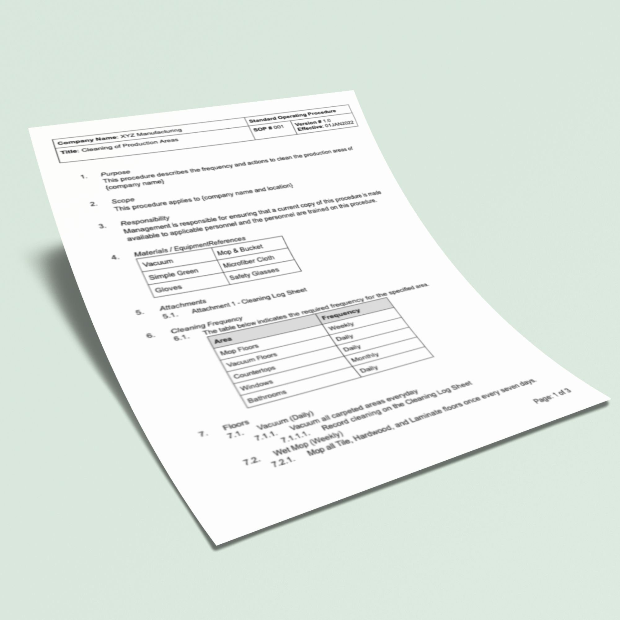 Standard Operating Procedure Template - Download, Customize, and Print ...