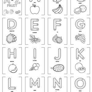 Toddler Fruit Abcs Coloring Activity - Printable Learning Worksheets ...