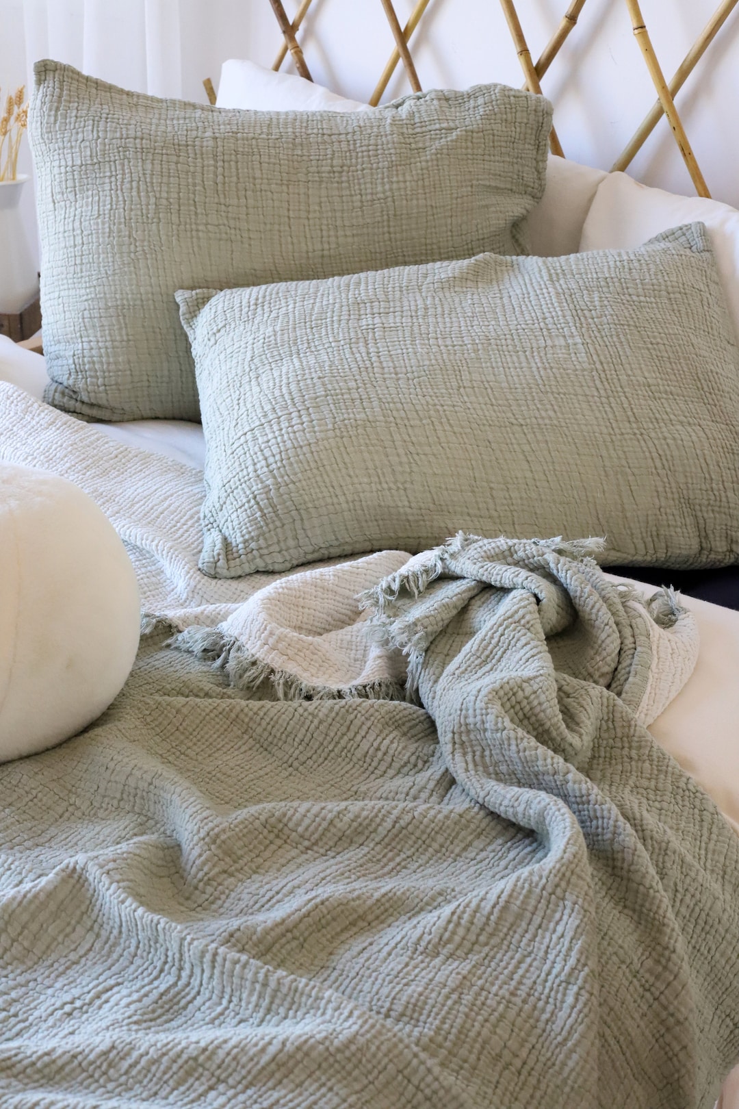 Soft Organic Cotton Gauze Blanket, Muslin Bedspread, Muslin Throw ...