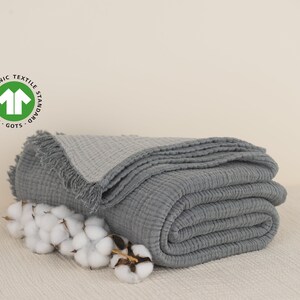 Soft Gauze Muslin Throw Blanket, Adult Muslin Blanket, Organic Cotton ...
