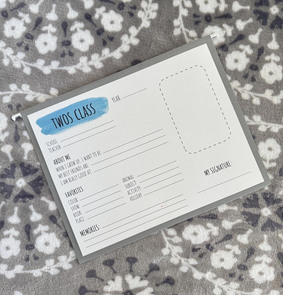School Years Memory Box Pages | Child Keepsake | Baby Shower Gift ...