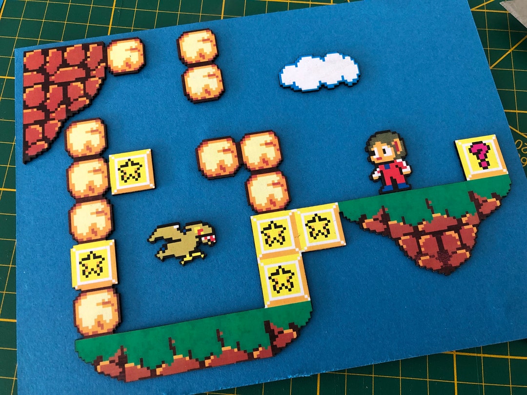 Pixel Box - Alex Kidd in Miracle World Stage 1 (download File) - Etsy