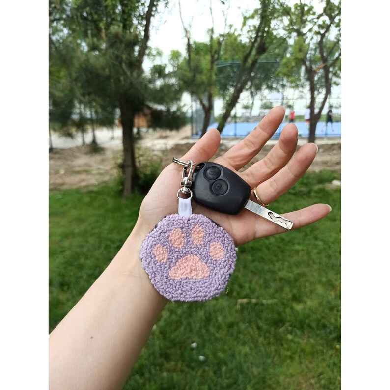 Car Keychain Punch Needle Keychain Car Accessories Gift for - Etsy