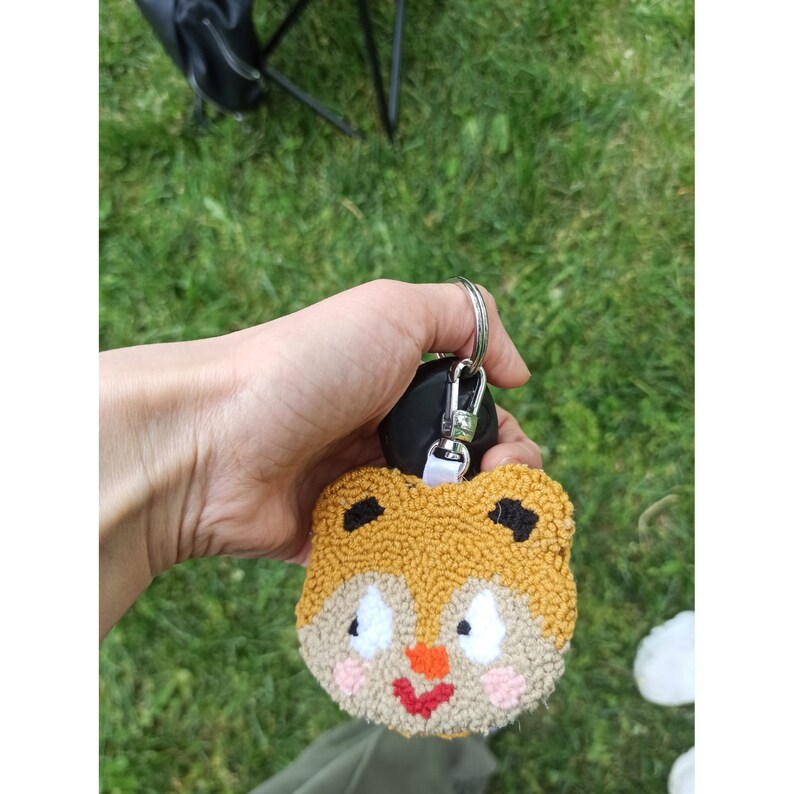 Car Keychain Punch Needle Keychain Car Accessories Gift for - Etsy